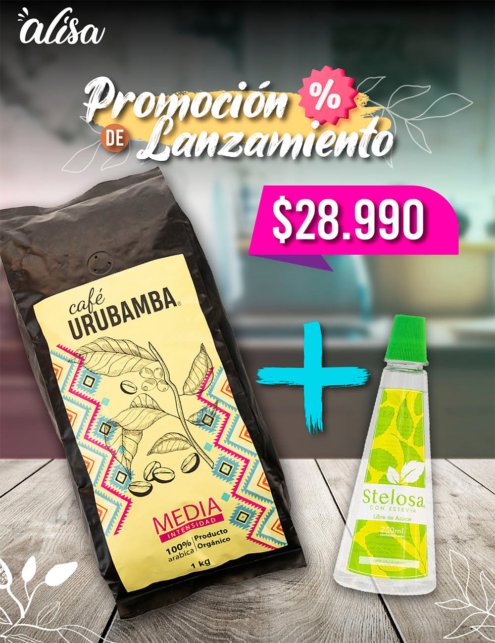 Café Urubamba 1 kg + 1 endulzante Stelosa – Alisa alimentos saludables